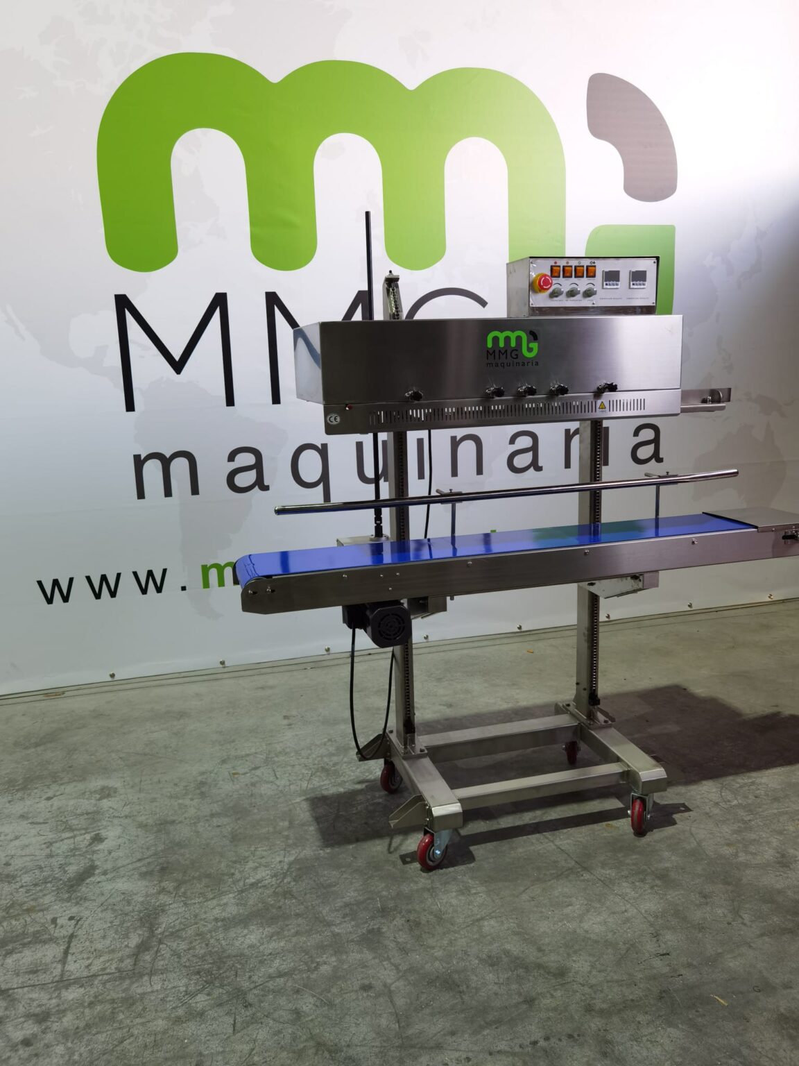 Selladora de bolsas en continuo acero inoxidable nueva - MMG Maquinaria